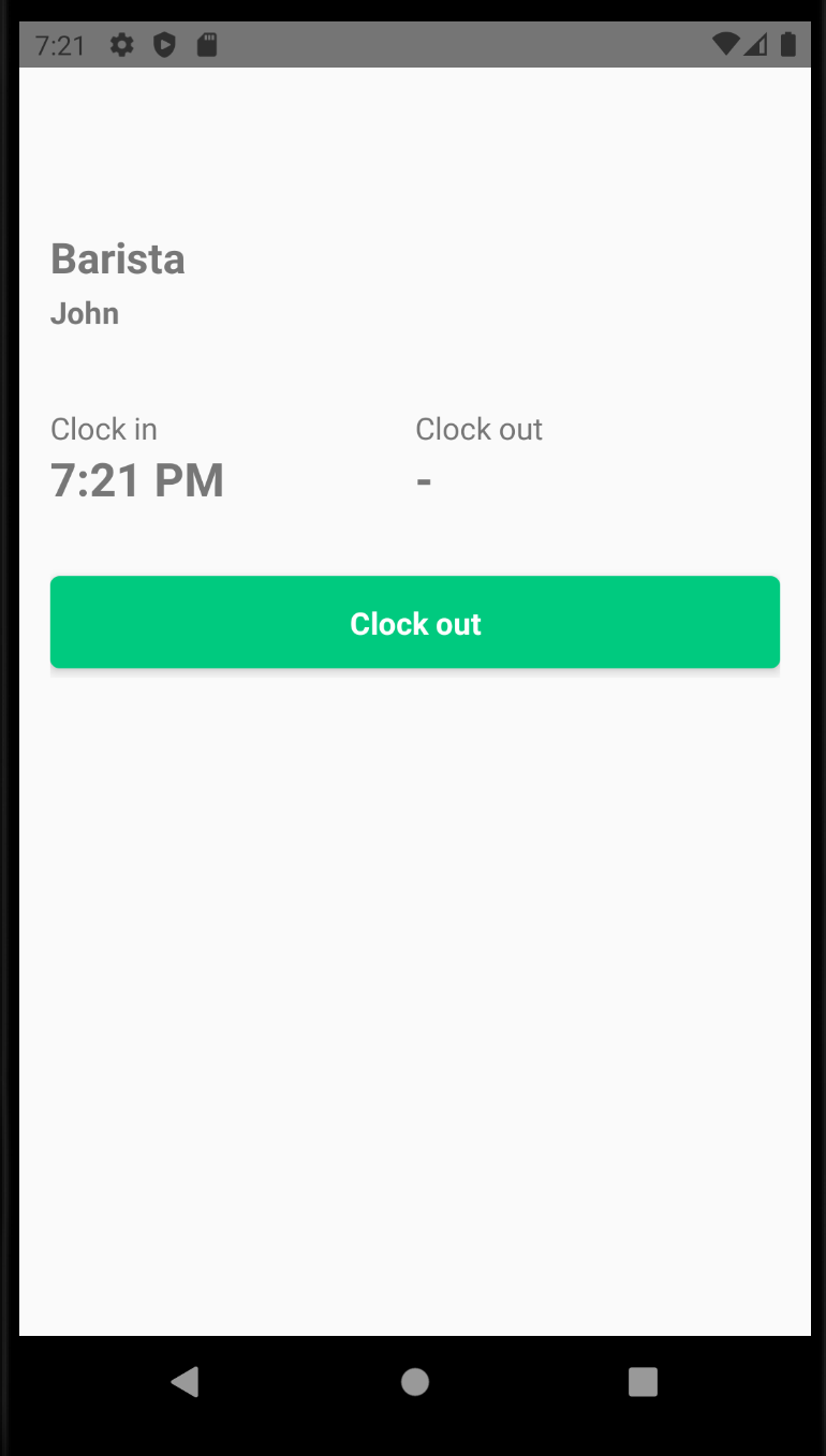 GitHub - vondich/time-clock-mobile-app: Simple Clock In / Clock Out ...